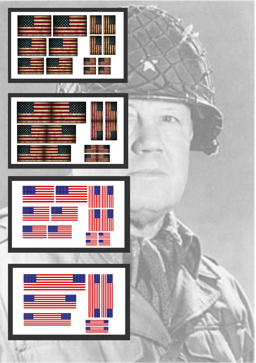 1:35 Scale WW2 American Flags