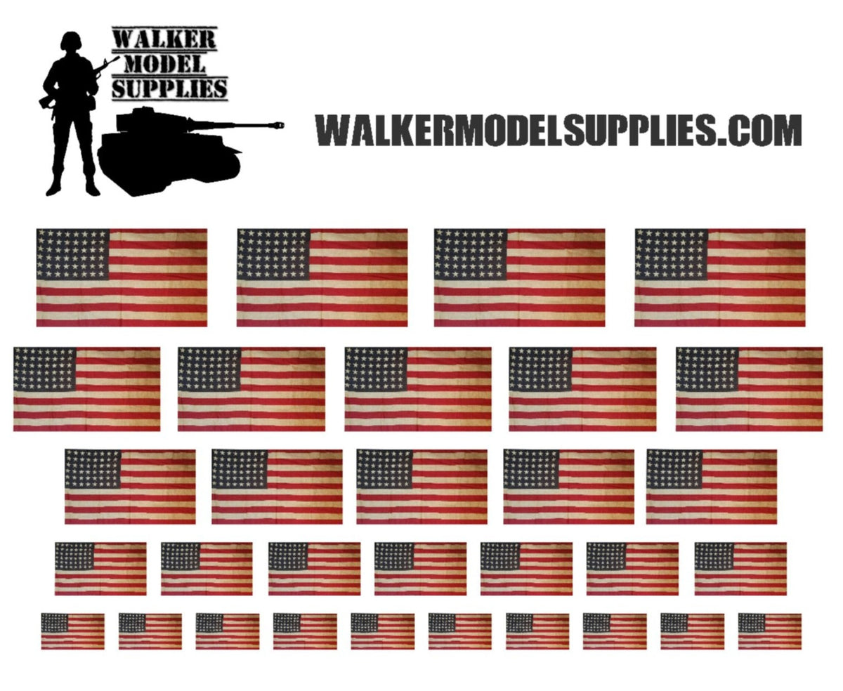 1:56 Scale WW2 American Flags