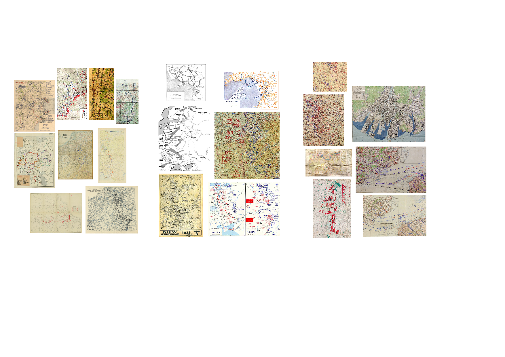 1:6 scale WW2 Maps. Decals / stickers