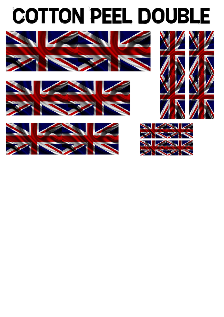 1:35 Scale WW2 British flags on cotton peel. Set 3